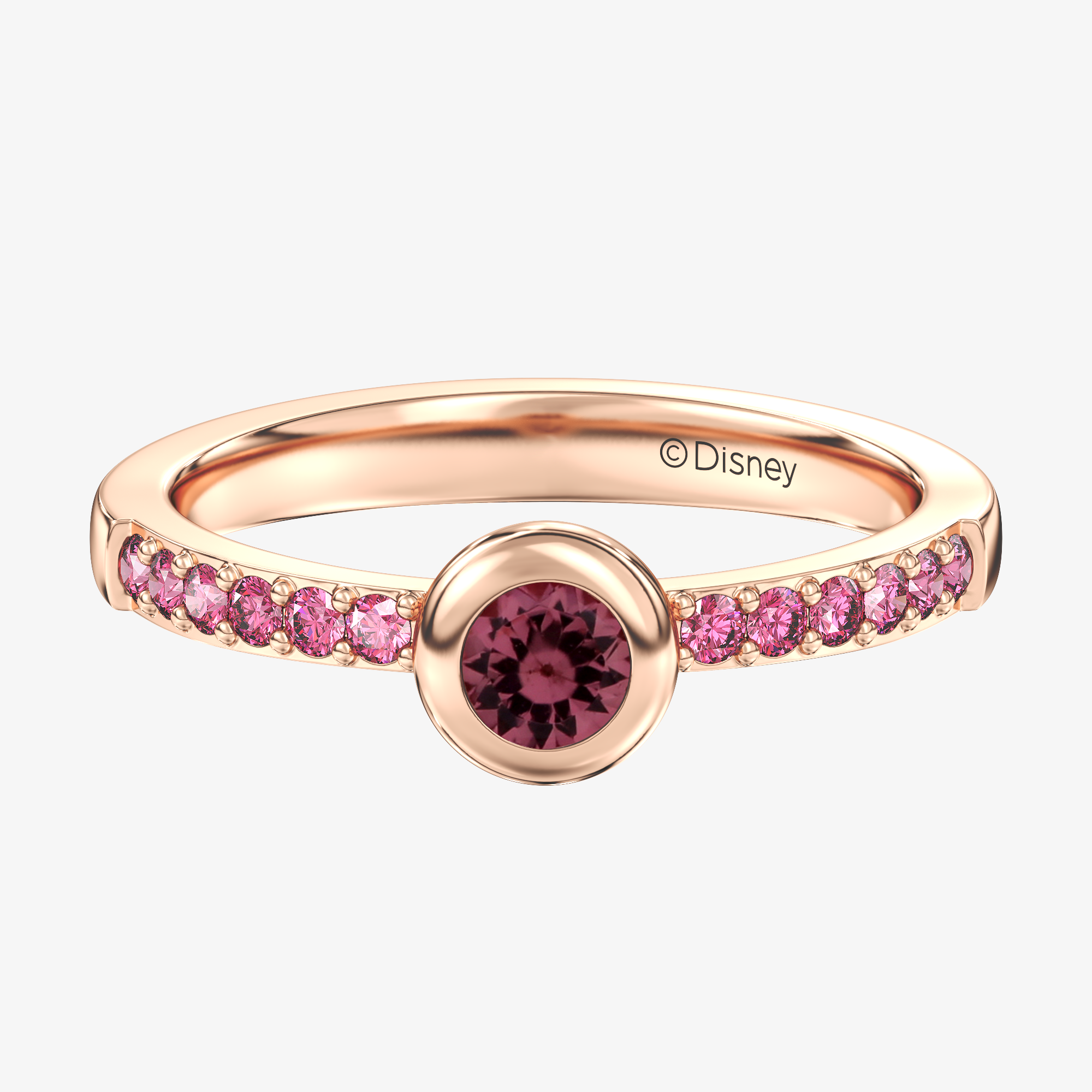 Disney Piglet Inspired Pink Sapphire & Diamond Ring in 14K Rose Gold ...
