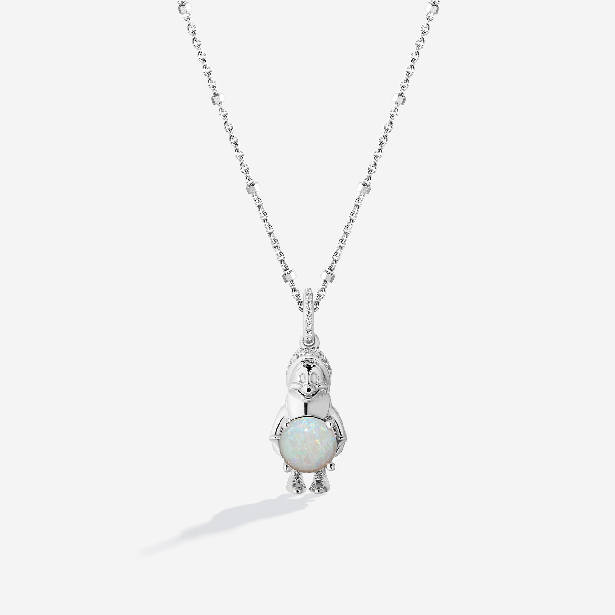 Disney Bashful Dwarf Inspired Created Opal & Diamonds Necklace 1/10 ...