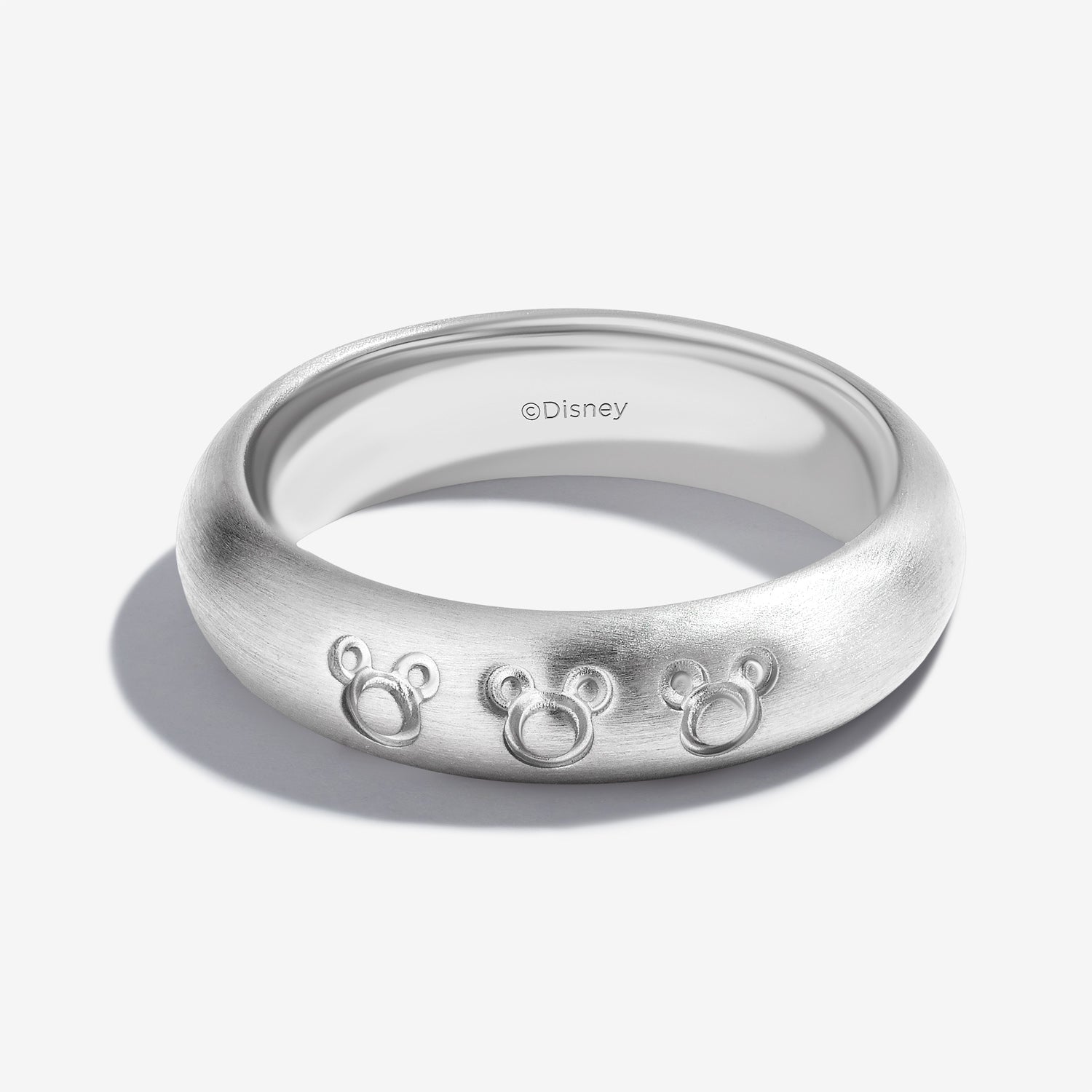 Disney Mickey Mouse Inspired Silhouette Band Ring in Sterling Silver ...