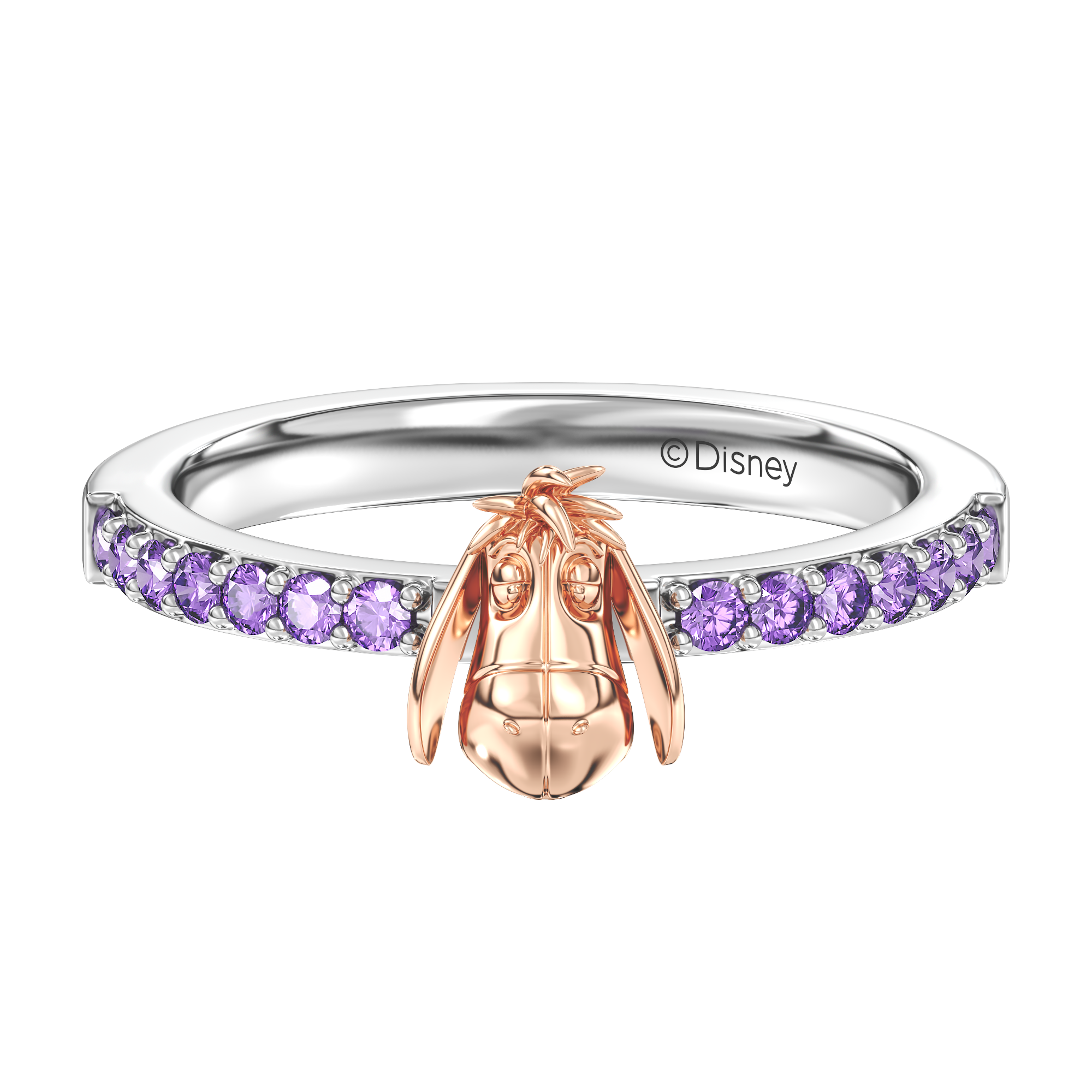 Disney Eeyore Inspired Amethyst Ring in 14K Rose Gold over Sterling ...